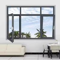 China Soundproof Aluminum Swing Window 1.4-3.0mm Wall Thickness A-Level Security Casement for Office Buildings for sale