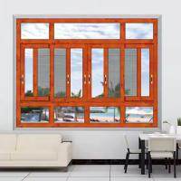 China Horizontal Opening Aluminum-Wood Composite Casement Windows 1.4-3.0mm Wall Thickness with A-Level Security for sale