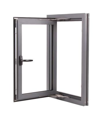 China White Aluminium Casement Window with 1.4-3.0mm Wall Thickness and Thermal Insulation for sale