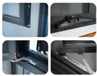 China White Aluminium Casement Window with 1.4-3.0mm Wall Thickness and Thermal Insulation for sale