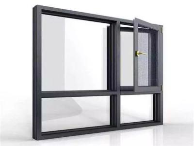 China Custom Aluminum Casement Window 1.4-3.0mm Wall Thickness with Soundproof Tempered Glass and Stainless Steel Screen for sale