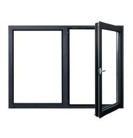 China Thermal Insulation Aluminum Casement Window with Tempered Glass - 1.4mm-3.0mm Wall Thickness, Soundproof Design for sale