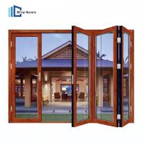 China Customized Soundproof Aluminum Glass Bifold Doors 50 Series with NFRC Certification and 20,000 Sqms Monthly Capacity for sale