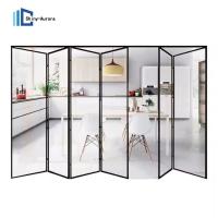 China Heavy Duty Aluminum Bifold Glass Doors - 50 Series Waterproof Sliding Folding System with NFRC Certification for sale