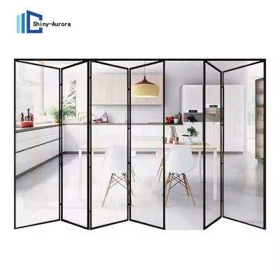 China Heavy Duty Aluminum Bifold Glass Doors - 50 Series Waterproof Sliding Folding System with NFRC Certification for sale