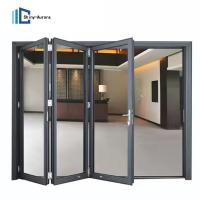 China Heavy Duty Aluminum Bifold Glass Doors - 50 Series Waterproof Sliding Folding System with NFRC Certification for sale