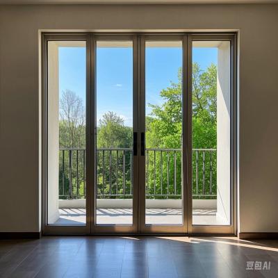 China 80mm Frame Aluminum Folding Door with Tempered Glass - Waterproof & Energy Efficient Sliding Door for sale