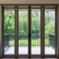 China 80mm Frame Waterproof Aluminum Folding Door with Tempered/Double Glazed Glass Options - High Security Collapsible Design for sale