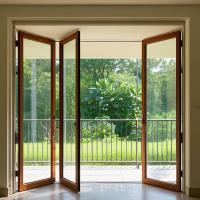 China Aluminum Folding Door with 10+ Year Warranty - Waterproof Concertina Sliding Doors in Multiple Glass Options for sale