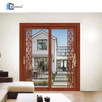 China Three Rail Broken Bridge Aluminum Sliding Door with 40dB Sound Insulation and 4500Pa Wind Resistance for Villas for sale