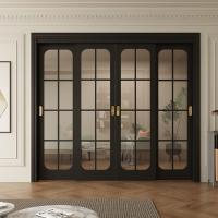 China 50 Series Composite Aluminum-Wood Sliding Glass Door French Style with 20,000 Sqms Monthly Capacity and NFRC Certification for sale