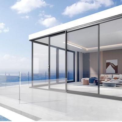 China 50 Series Broken Bridge Aluminum Sliding Doors - 3-Rail System with NFRC Certification for Villas and Hotels for sale
