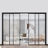 China 50 Series Aluminum Bifold Sliding Doors - Waterproof Folding Glass Door with 3-Leaf Design for Home & Office for sale