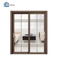 China Aluminum Double Glass Sliding Door 50 Series Modern Style Custom Color for Home Hotel for sale
