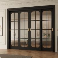 China Powder Coated Aluminium Sliding Doors Double Glazed 100 or 120 Model Thermal Break 2.0mm for sale