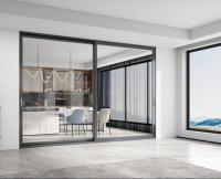 China 50 Series Ultra Narrow Aluminium Sliding Partition Door Waterproof Custom Color for sale