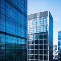 China Custom Tempered Glass Curtain Wall 6mm-19mm Thickness Low-E Energy Efficient for Commercial Buildings for sale