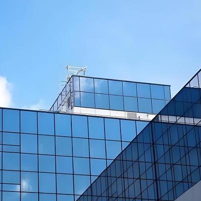 China Commercial Glass Curtain Wall System - 6mm-19mm Thickness Soundproof Rectangular Design with Customizable Aluminum Frame for sale