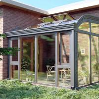 China Single Glass Sun Room with Concealed Drainage Sliding Door - 1.8mm Aluminum Profile & Double-Pane Insulation for sale