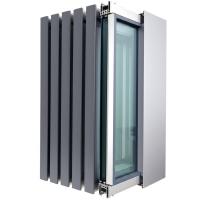China Double Glazed Aluminum Awning Curtain Wall STC 40 Sound Insulation 6063-T5 for sale