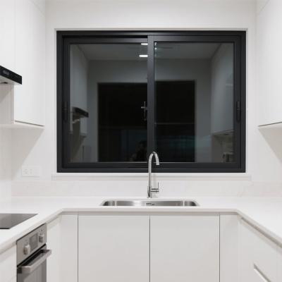 China Sliding Aluminum Window 5mm+20A+5mm Glass for Bathroom Kitchen Privacy for sale
