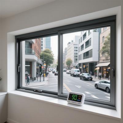 China Weatherproof Aluminum Sliding Windows & Doors Energy Efficient 80mm Frame for Residential Urban Spaces for sale