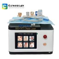 China 980nm 1470nm Diode Laser Vascular Removal Machine 50W 6 in 1 for Vein Treatment for sale