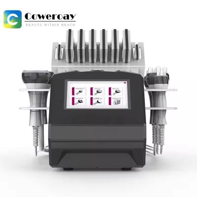 China 6 in 1 Cellulite Treatment Body Slimming Machine 80KHz RF Vacuum Fat Reduction 350W for sale