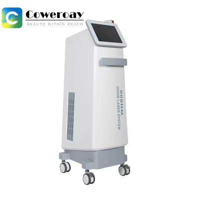 China 1200W 808nm Diode Laser Hair Removal Machine with 12 Inch Touch Screen and Triple Cooling System for sale