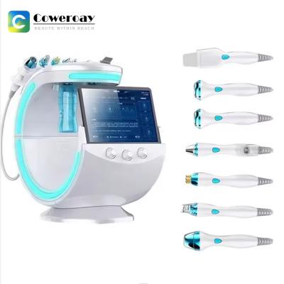 China 7 in 1 Hydrafacial Beauty Machine Small Bubble Hydro Oxygen Facial with 700mmHg Vacuum and 10.1 Inch Touch Screen for sale