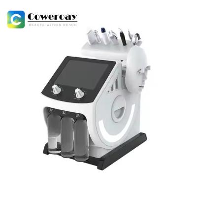 China 7 in 1 Hydra Hydrodermabrasion Facial Machine 90Kpa Vacuum RF Skin Scrubber PDT LED for sale