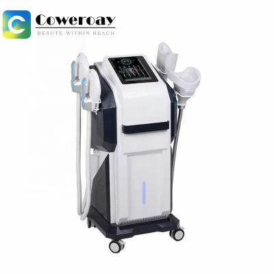 China 2 in 1 Cryolipolysis Fat Freezing Vacuum Therapy Machine with 7 Tesla HI-EMT 4 Handles CE for sale