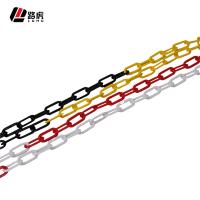 China Color White Red Safety  Security PE Plastic Chain For Roadway  Warning Sign for sale