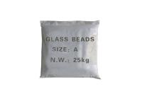 China Solid Round Ball Road Marking 25kg Reflective Glass Beads for sale