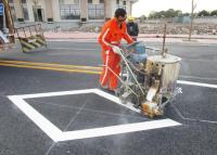 China Thermoplastic Boiler Integrated Road Marking Spray Paint Machine for sale