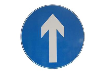 China White Arrow Round Aluminum Indication Board Danger Traffic Signs for sale