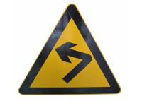 China Durable Yellow Triangle Sheet Raffic Warning Danger Traffic Signs for sale