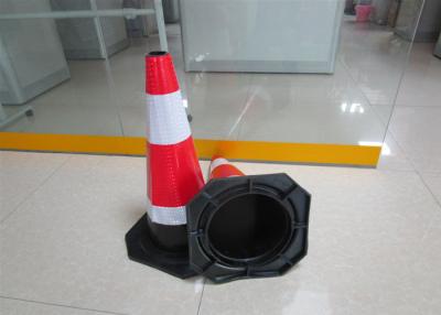 China Flexible 700mm Height 24inch Rubber Traffic Cone for sale