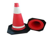 China 1 Meter Height Heavy EVA Flexible Road Traffic Cone for sale