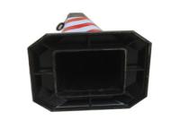 China Red White Reflective Film 28inch PVC Square Road Traffic Cone for sale