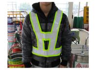 China Neon Fluorescent Yellow Durable Reflective Vest Traffic Safety Equipment for sale