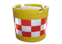 China Rotational Molding PE Warning Drum Water Filled Traffic Barriers for sale