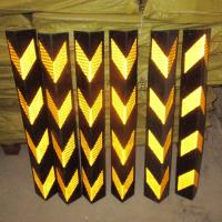 China 800mm Rubber 4 Reflective Film Wall Corner Bumper Guard for sale