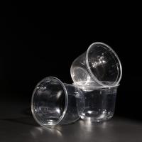 China Transparent Stackable PET Plastic Disposable Cup 12OZ With Lid Custom Logo Printed for sale