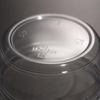 China 12oz Disposable Plastic Drinking Cup Salad Bowl Convenient Eco Friendly With Flat Lid for sale