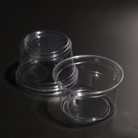 China Convenient PET Plastic Disposable Cup 12oz Capacity Clear Bowl with Lid for sale