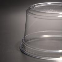 China Convenient PET Plastic Disposable Cup 12oz Capacity Clear Bowl with Lid for sale