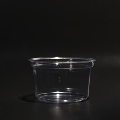 China Eco Friendly PET Plastic Disposable Cup With Lid For Salad Packaging Custom Size for sale