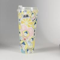 China 17OZ Round White Plastic PP Cup Disposable Cup For Juice Beverage Coffee Boba Tea for sale