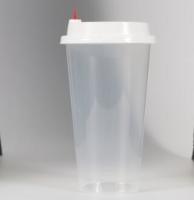China BPA Free Round Disposable Plastic Drinking Cups with Lids for sale